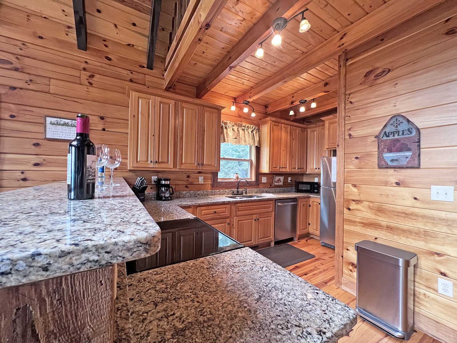 Secluded, Luxury Log Cabin Rental with Long-Range Views of Smoky Mountains