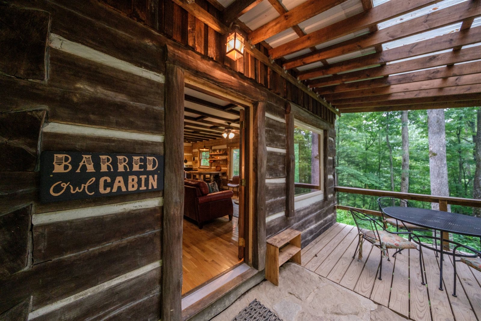 Barred Owl Log Cabin