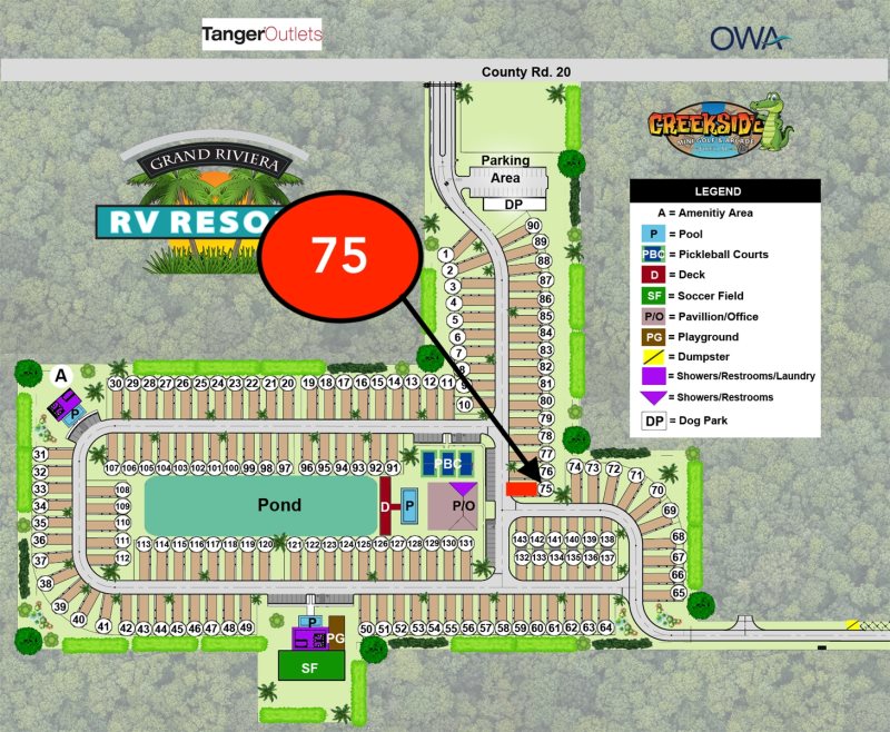 RV Lots for Rent/Sale Foley, AL | Grand Riviera RV Resort